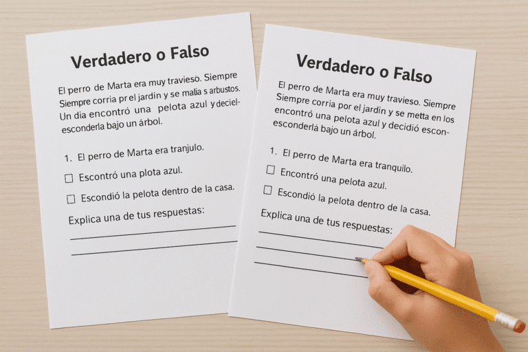 Ejercicios de comprensión lectora para imprimir gratis